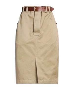Saint Laurent Solid Color Umbrella Skirt - Nude