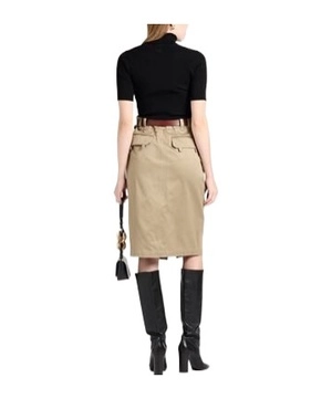Saint Laurent Solid Color Umbrella Skirt