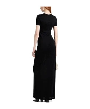 Saint Laurent Solid-color Wool T-shirt Dress