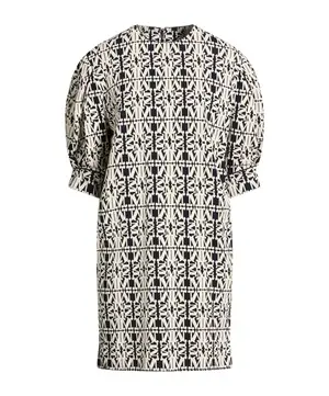 Max Mara Short-sleeved Printed Dress - White