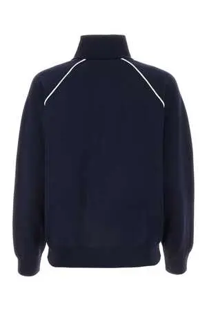 Miu Miu Embroidered Logo Zip Cardigan