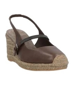 Brunello Cucinelli Two-color Spliced Fur Woven Shoes - Brown