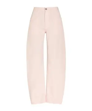 Alaïa Solid Color Barrel-leg Jeans - Pink