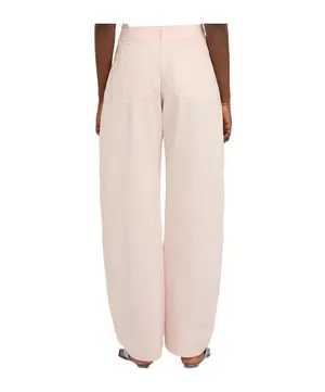 Alaïa Solid Color Barrel-leg Jeans