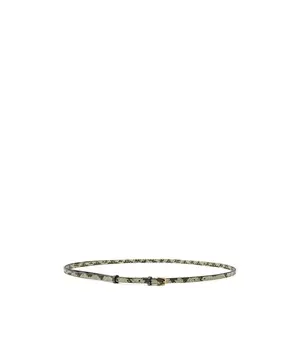 Dries Van Noten Snake-effect Leather Belt - Nude