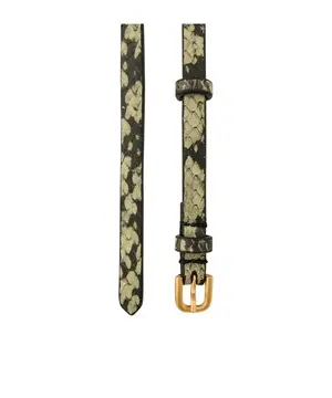 Dries Van Noten Snake-effect Leather Belt