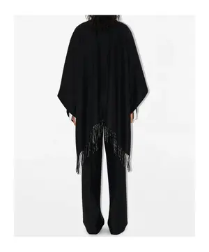 Burberry Reversible Checked Fringed Cape