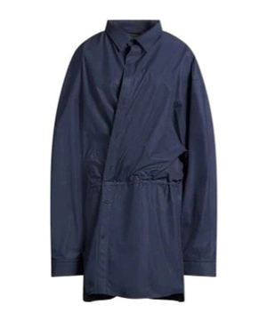 Balenciaga Solid Color Shirt Dress - Blue