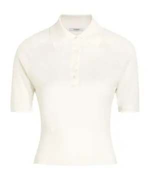 Givenchy Logo-embroidered Cotton And Silk-blend Polo Shirt - White