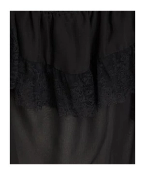Saint Laurent One-shoulder Short-sleeved Lace Top