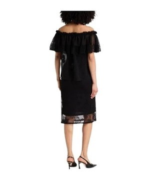 Saint Laurent One-shoulder Short-sleeved Lace Top