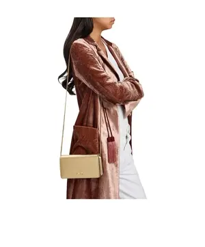 Valentino Garavani Vlogo Metallic Grained Leather Shoulder Bag