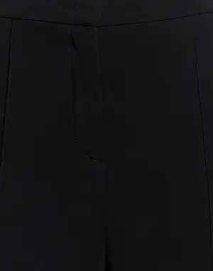 Max Mara Solid Stretch Wide-leg Trousers