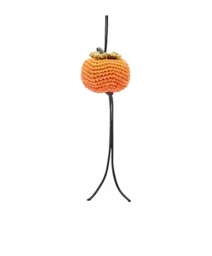 J.W.ANDERSON Persimmon Crochet Cotton Bag Charm - Orange