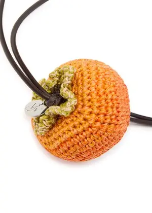 J.W.ANDERSON Persimmon Crochet Cotton Bag Charm
