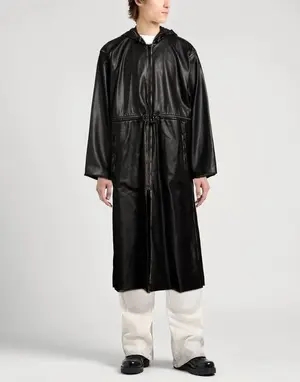 DIESEL® Full-length Hooded Leather Jacket
