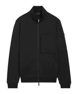 Moncler Solid-color Stand-up Collar Jacket - Black