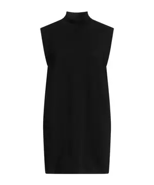 Max Mara Solid-colored Wool Sleeveless Dress - Black