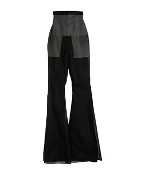 Rick Owens Minimalist Solid Color Flared Pants - Black