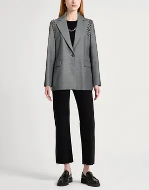 MAXCO. Single-breasted Blazer With Embellished Shoulders