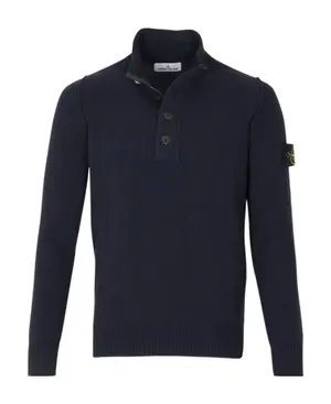 Stone Island Logo Patch Long-sleeved Jumper