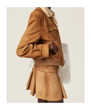 Miu Miu Pleated Suede Skirt