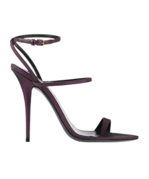 Saint Laurent Satin Pointed-toe Sandals