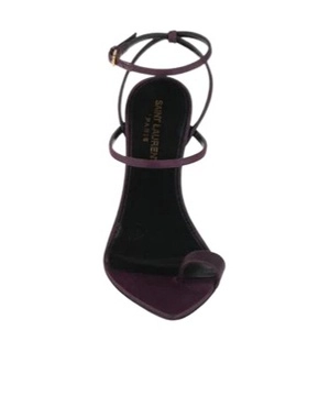 Saint Laurent Satin Pointed-toe Sandals