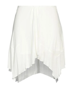 Isabel Marant Étoile Solid Color Irregular Hem Fashion Midi Skirt - White