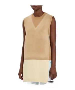 MAISON MARGIELA Colour-blocked Wool Vest