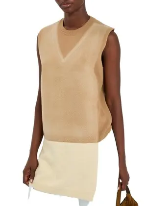 MAISON MARGIELA Colour-blocked Wool Vest