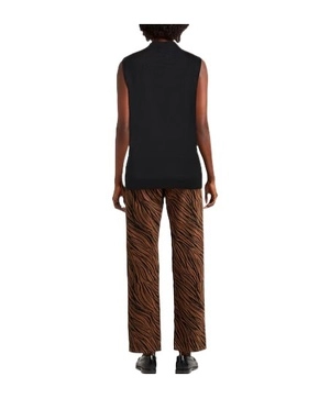 Sportmax Solid Crew Neck Sleeveless Knit Top
