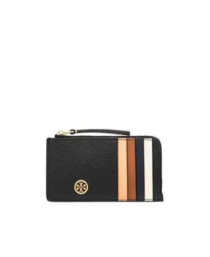 Tory Burch Robinson Zipped Wallet - Black