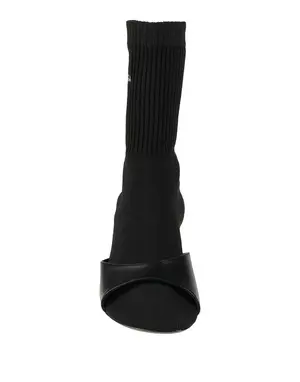 Balenciaga Minimalist Knit Leather Ankle Boots