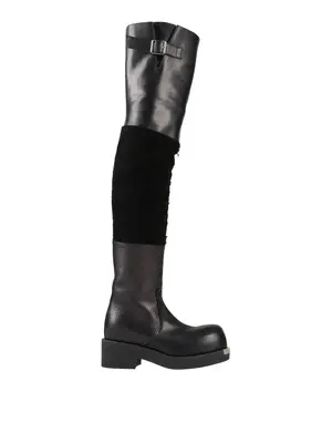 MAISON MARGIELA Solid Color Glossy Platform Boots