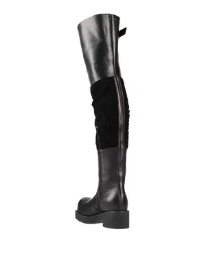 MAISON MARGIELA Solid Color Glossy Platform Boots