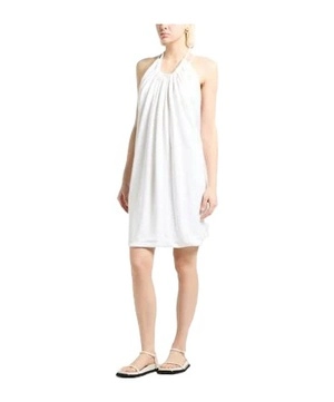 Sportmax Solid Color Sleeveless Dress - White