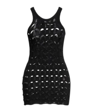 Sportmax Solid Color Sleeveless Crew Neck Knit Vest - Black