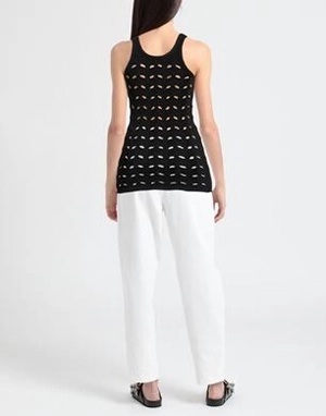 Sportmax Solid Color Sleeveless Crew Neck Knit Vest