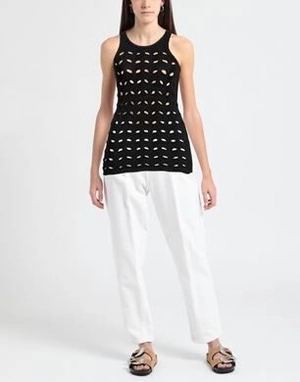 Sportmax Solid Color Sleeveless Crew Neck Knit Vest