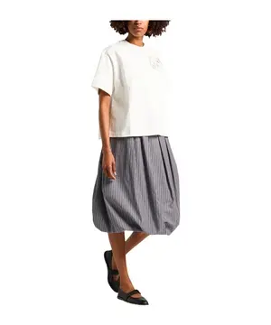 Brunello Cucinelli Striped Balloon Skirt