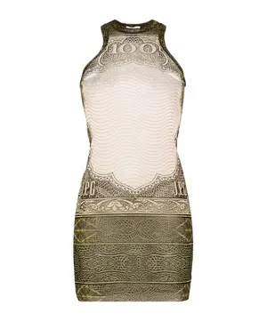 JEAN PAUL GAULTIER Sleeveless Grid Dress - Multicolor