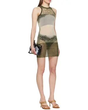 JEAN PAUL GAULTIER Sleeveless Grid Dress