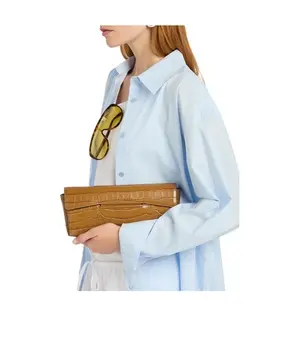 TOTEME Crocodile-embossed Leather Clutch