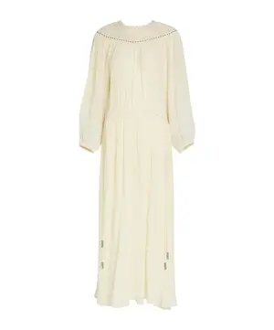 Isabel Marant Étoile Lace Trim Silk-georgette Maxi Dress