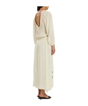 Isabel Marant Étoile Lace Trim Silk-georgette Maxi Dress