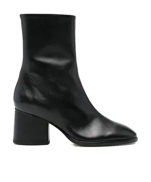 AEYDĒ Aeyde Almond Toe Zipped Ankle Boots