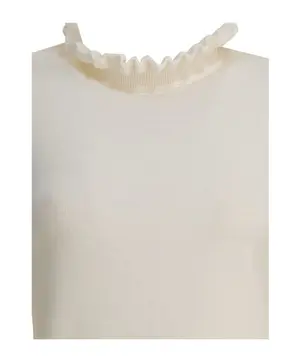 Alexander McQueen Ruffled Neck Knitted Jumper