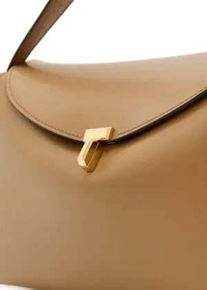 TOTEME T-lock Leather Top Handle Bag - Brown