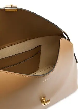 TOTEME T-lock Leather Top Handle Bag - Brown